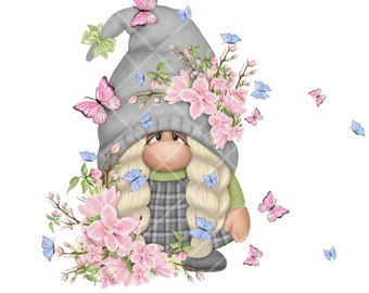 Gnome Spring PNG Clipart Cute Gonk Image Decal Eastertumbler - Etsy UK