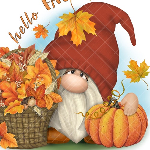 Fall Gnome PNG Clipart Autumn Cute Pumpkin Thanksgiving - Etsy