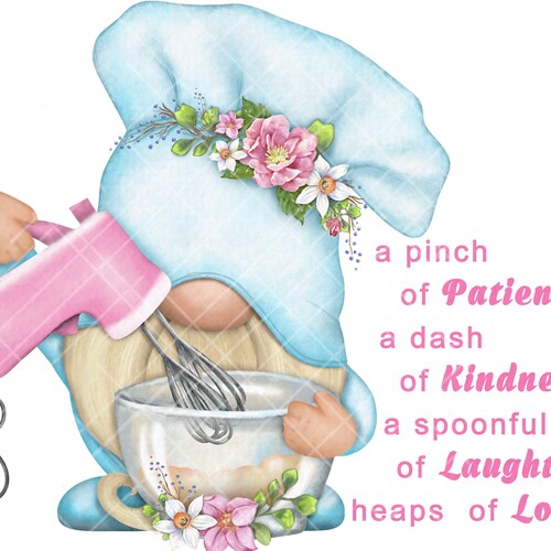 Baking With My Gnomies Gnome PNG Cute Gonk Clipart Bake Apron - Etsy