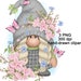 Gnome Spring PNG Clipart Cute Gonk Image Decal Eastertumbler ...
