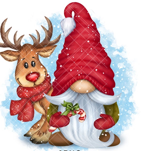 Christmas Gnome PNG Winter Clipart Digital Cute Gonk Christmas - Etsy