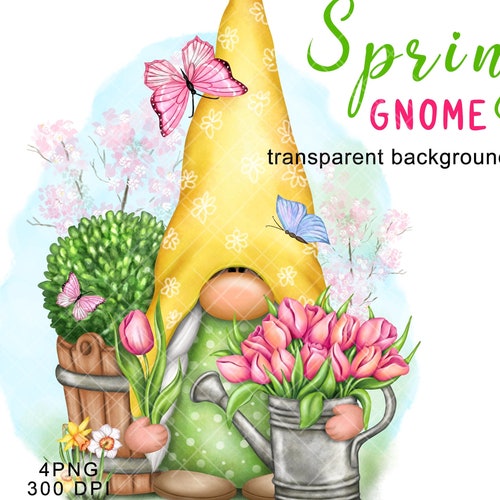 Gnome Spring PNG Clipart Cute Gonk Image Decal Eastertumbler - Etsy UK