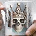 King Skull With Crown Gothic PNG Clipart Watercolor Sublimation ...