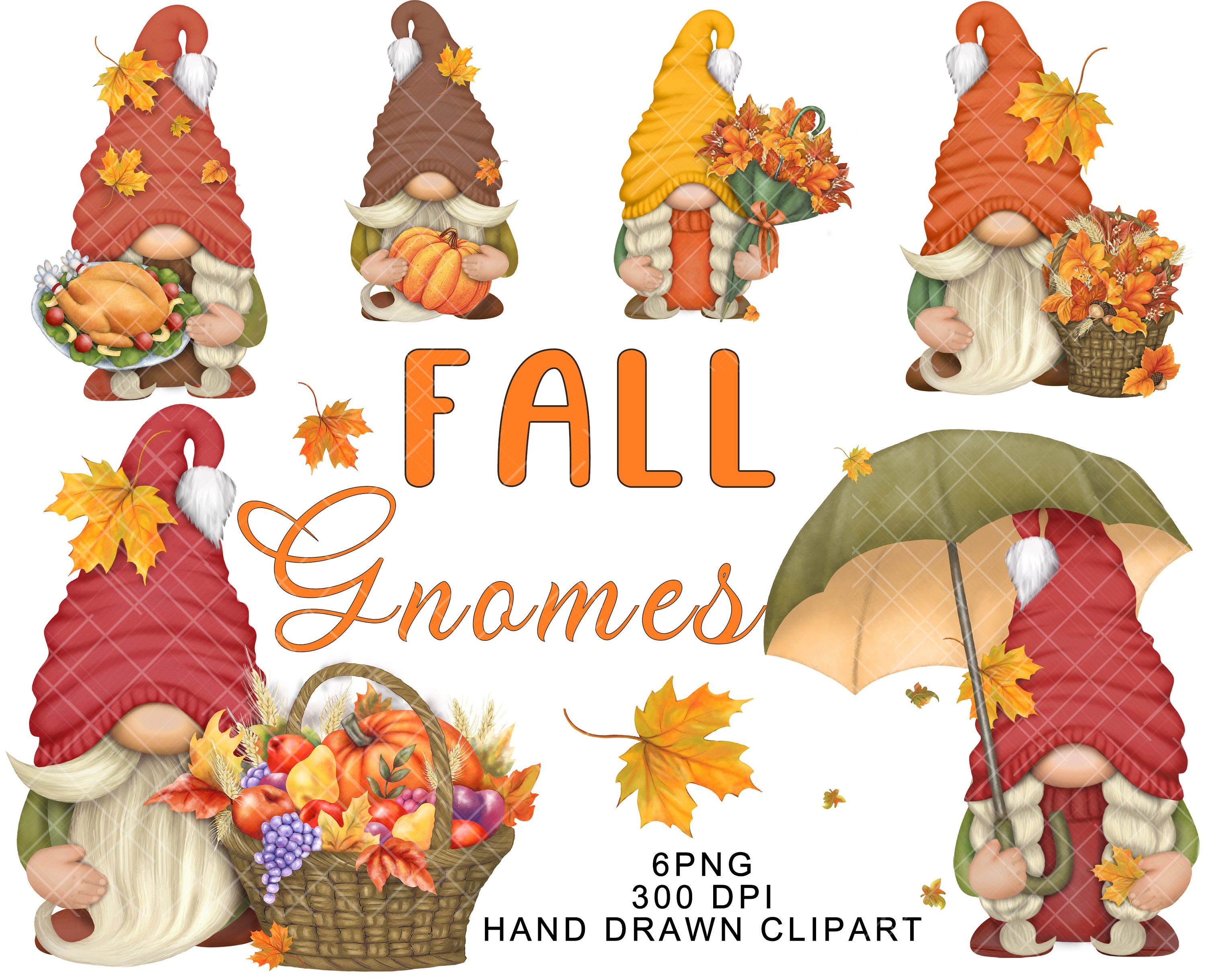 Fall Gnomes PNG Clipart Autumn Gonk Cute Waterslide Turkey - Etsy