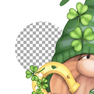 St Patricks Day Gnomes PNG Clipart Shamrock Horseshoe Watercolor Hand ...