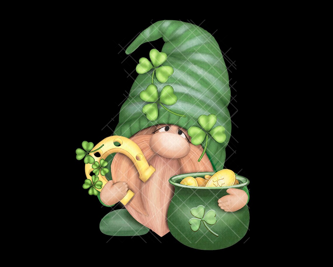 St Patricks Day Gnomes PNG Clipart Shamrock Horseshoe - Etsy