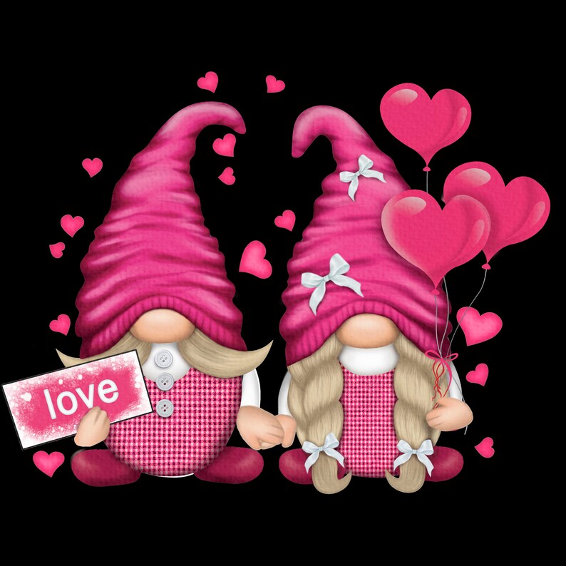 Valentine Gonk Valentines Day Watercolor Gnome PNG Clipart Love Cute ...