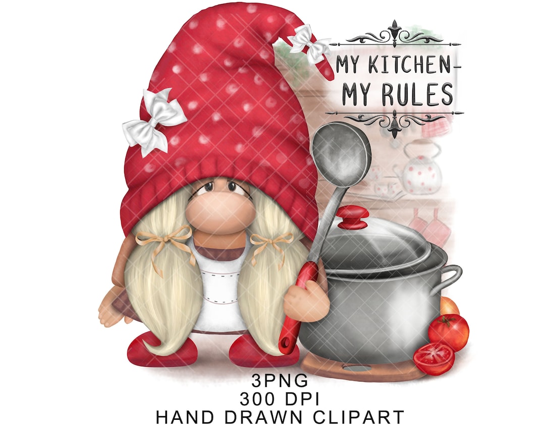 Kitchen Gnome PNG Clipart Cute Gonk My Kitchen My Rules Logo Apron ...