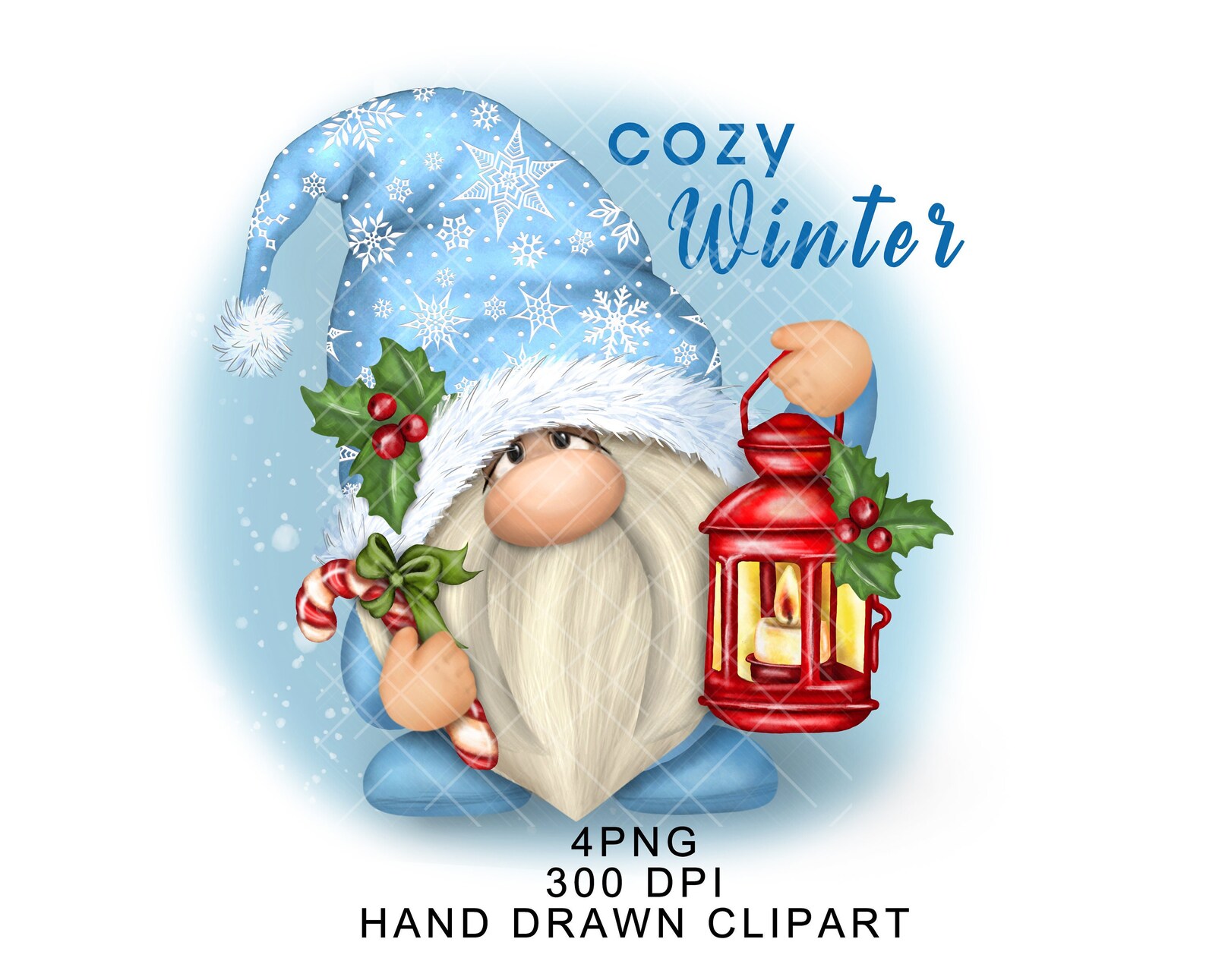 Cozy Winter Gnome Skates PNG Clipart Digital Cute Gonk - Etsy
