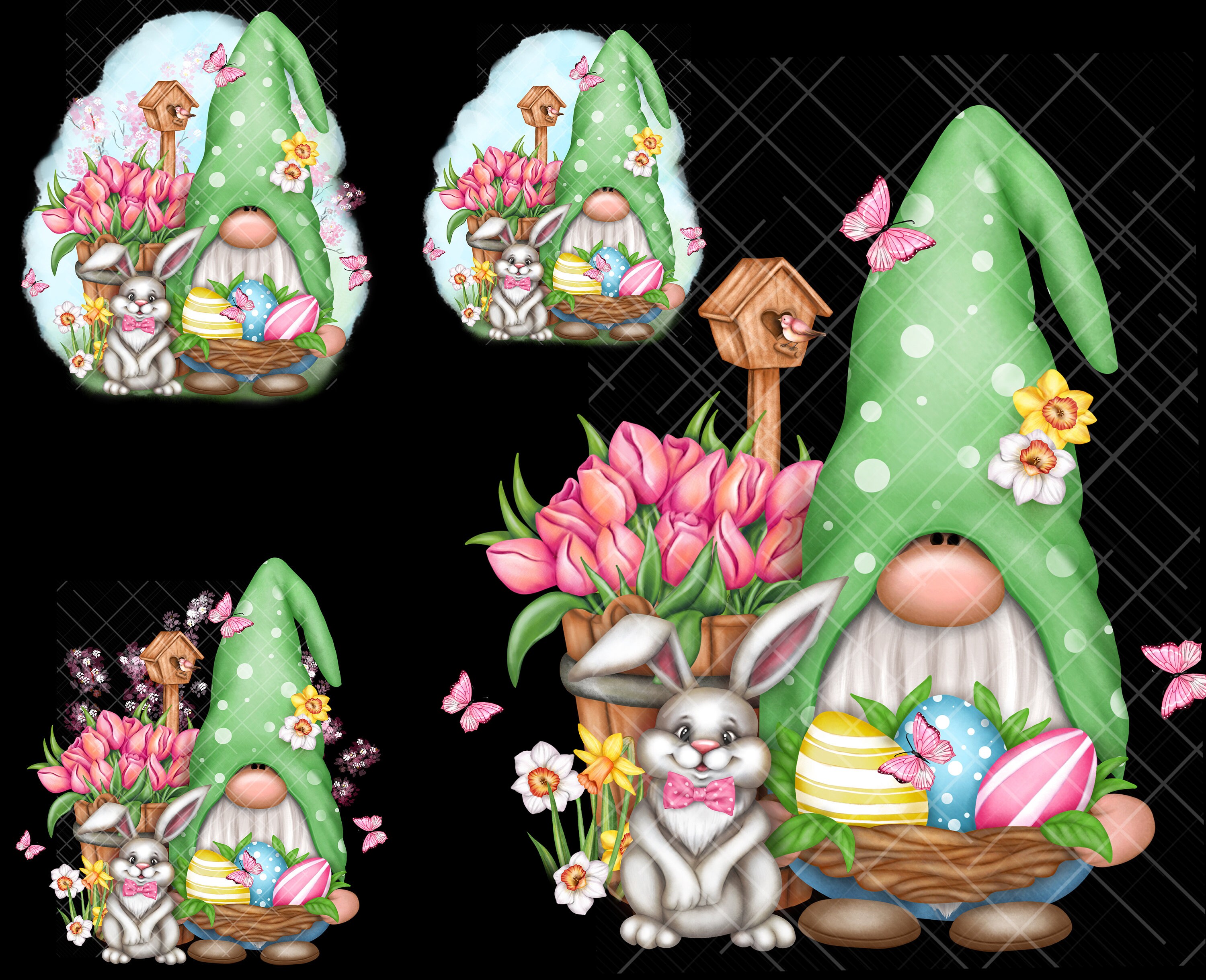 Easter Gnome PNG Spring Clipart Cute Gonk Decal Tumbler - Etsy