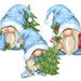 Christmas Gnomes PNG Clipart Cute Gonk Digital Watercolor Nordic Winter ...
