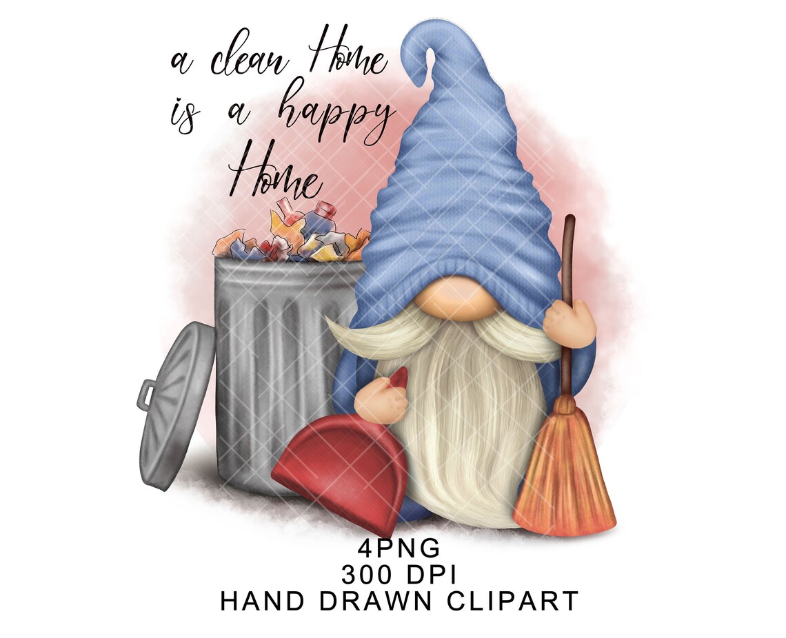 Cleaning Gnome PNG Clipart Gonk Clean Home Sublimation Tumbler - Etsy