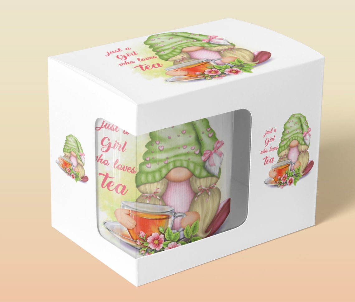 Watercolor Gnome PNG Clipart Tea Lovers Gift Ideas Cute Gonk | Etsy