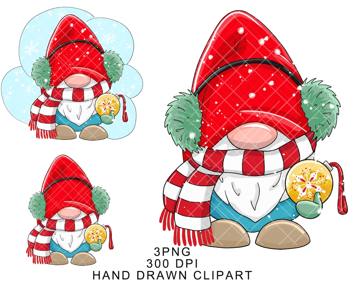 Winter Gnome PNG Clipart Digital File for Sublimation - Etsy