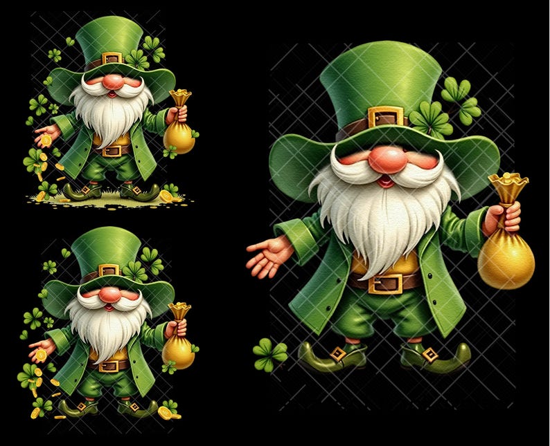 Gnome Leprechaun PNG Clipart St Patricks Day Shamrock Gold Coins ...