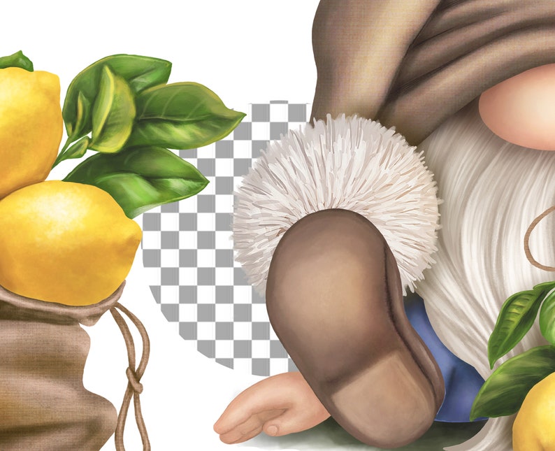 Lemon Gnome PNG Clipart Citrus Cute Gonk Squeeze the Day Waterslide Mug ...