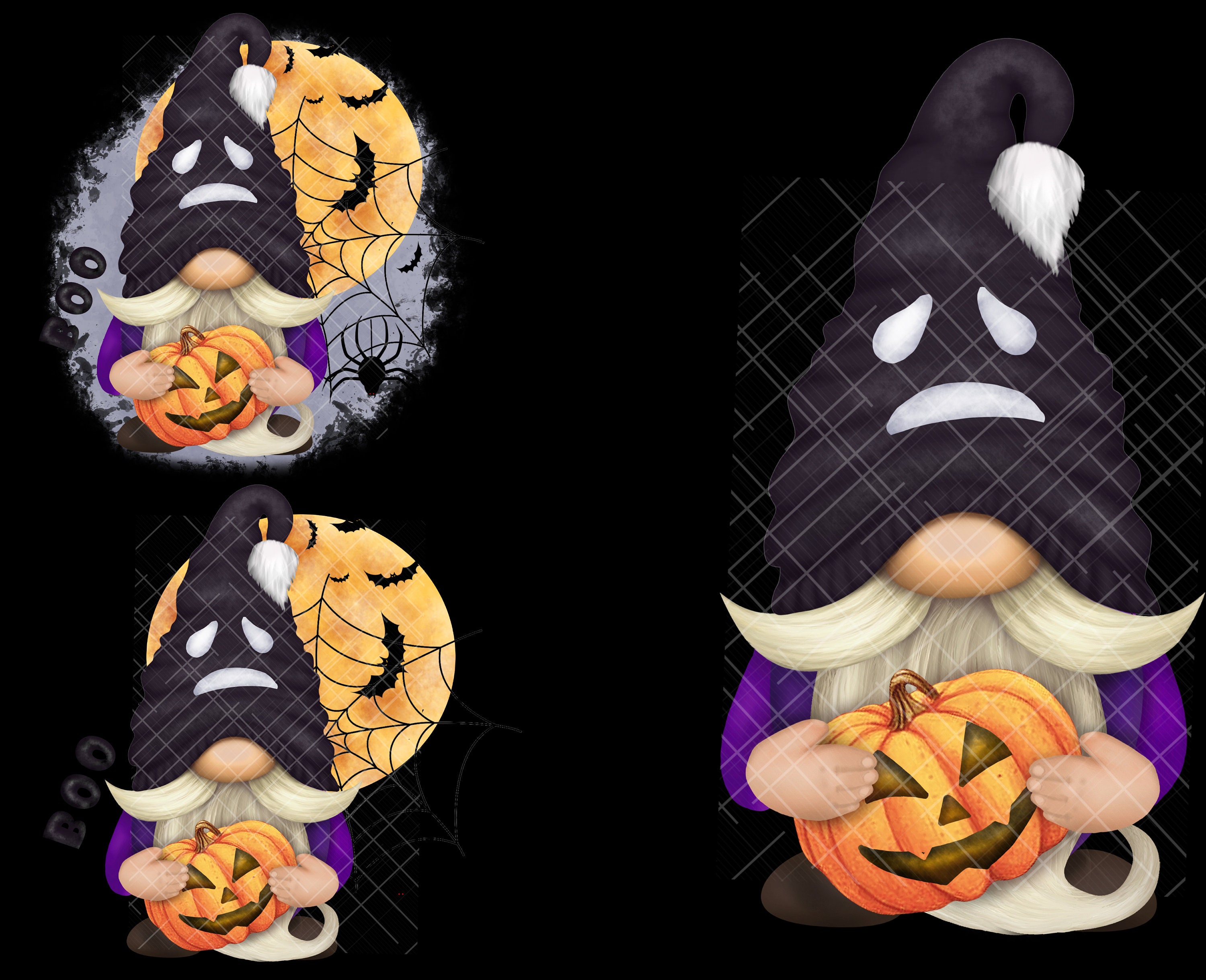 Halloween Gnome PNG Clipart October Gonk Cute Spider Pumpkins - Etsy