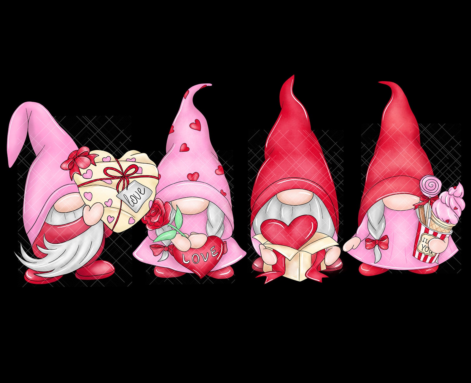 Valentine Gnomes PNG Clipart Pink Gonk Valentine Romantic Love Cute ...