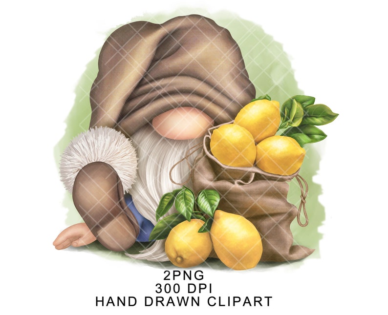 Lemon Gnome PNG Clipart Citrus Cute Gonk Squeeze the Day Waterslide Mug ...
