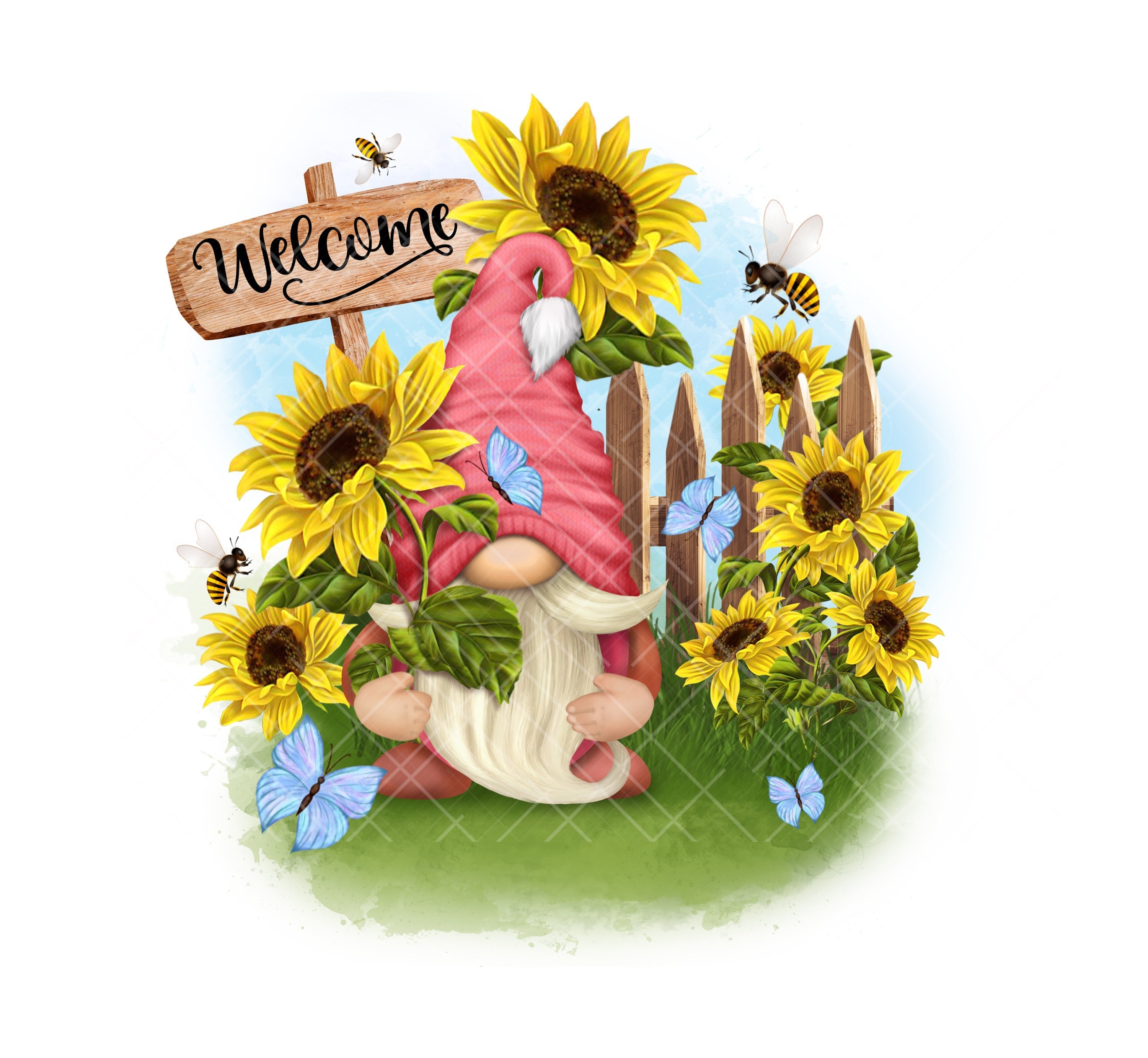 Sunflower Gnome PNG Clipart Cute Gonk Ukraine Mothers Day - Etsy