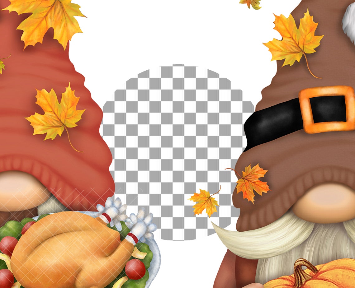 Thanksgivin Gnomes PNG Clipart Autumn Cute Characters Turkey Pumpkins ...