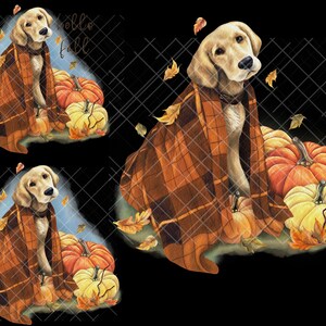 Hello Fall Dog PNG Clipart Autumn Design Cute Pumpkins Watercolor ...