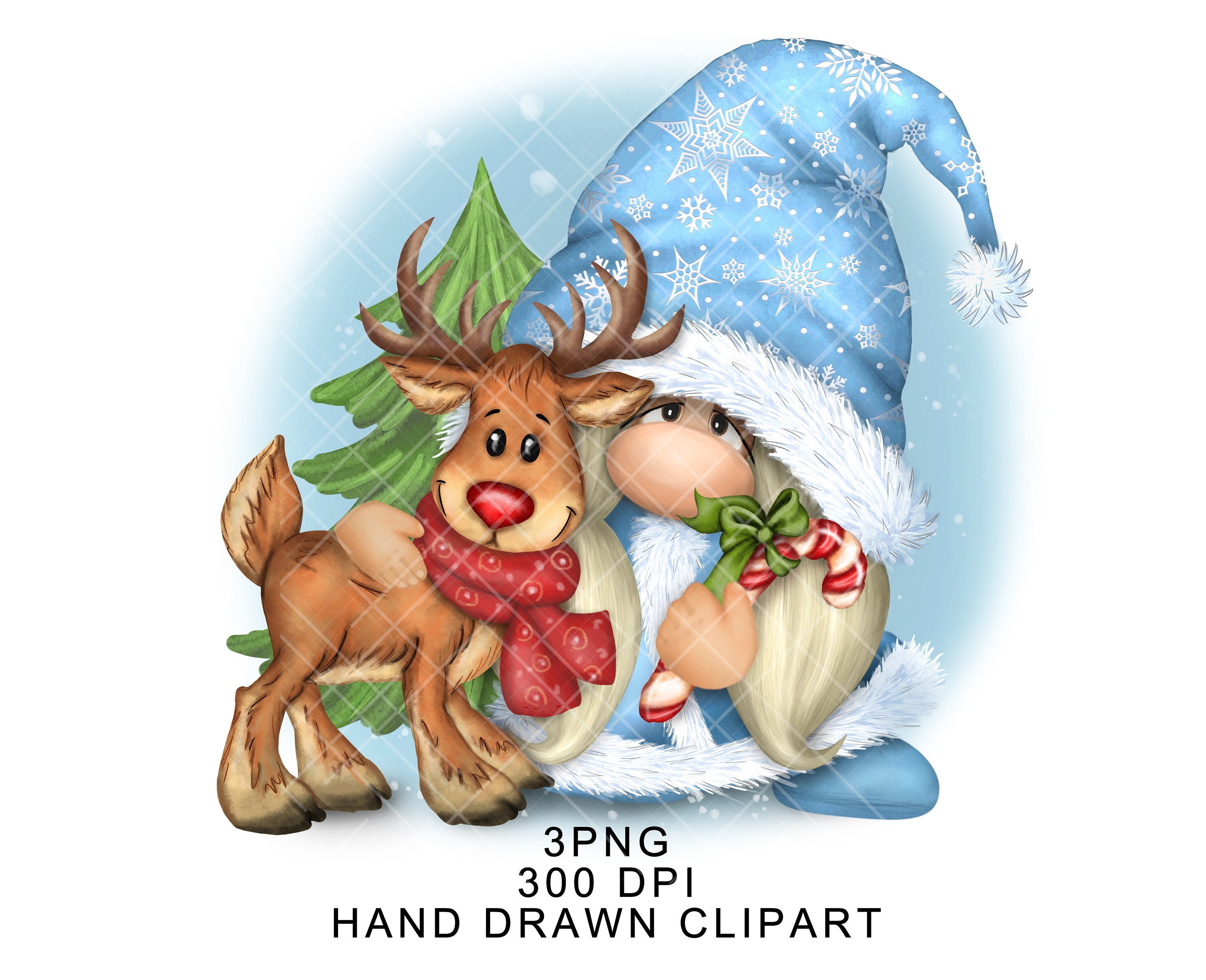 Christmas Gnome PNG Winter Clipart Digital Cute Gonk Christmas - Etsy