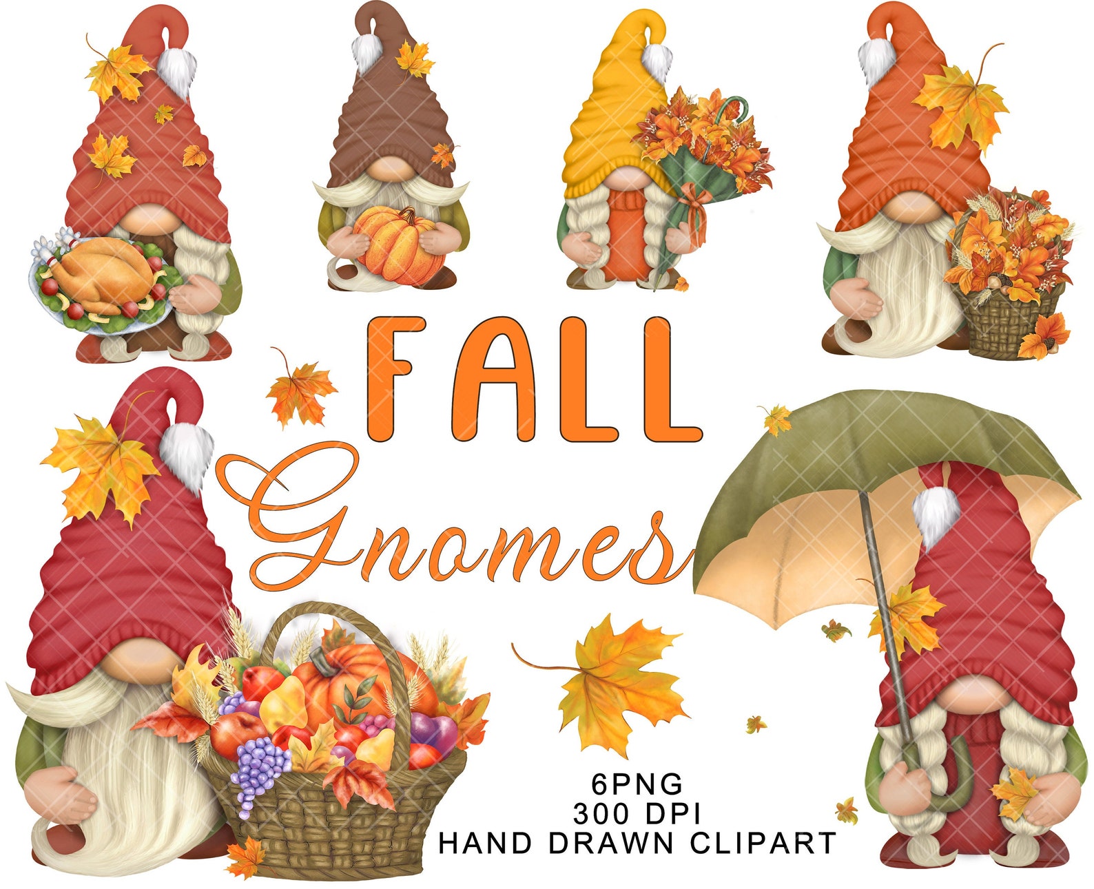 Fall Gnomes PNG Clipart Autumn Gonk Cute Waterslide Turkey Pumpkins ...
