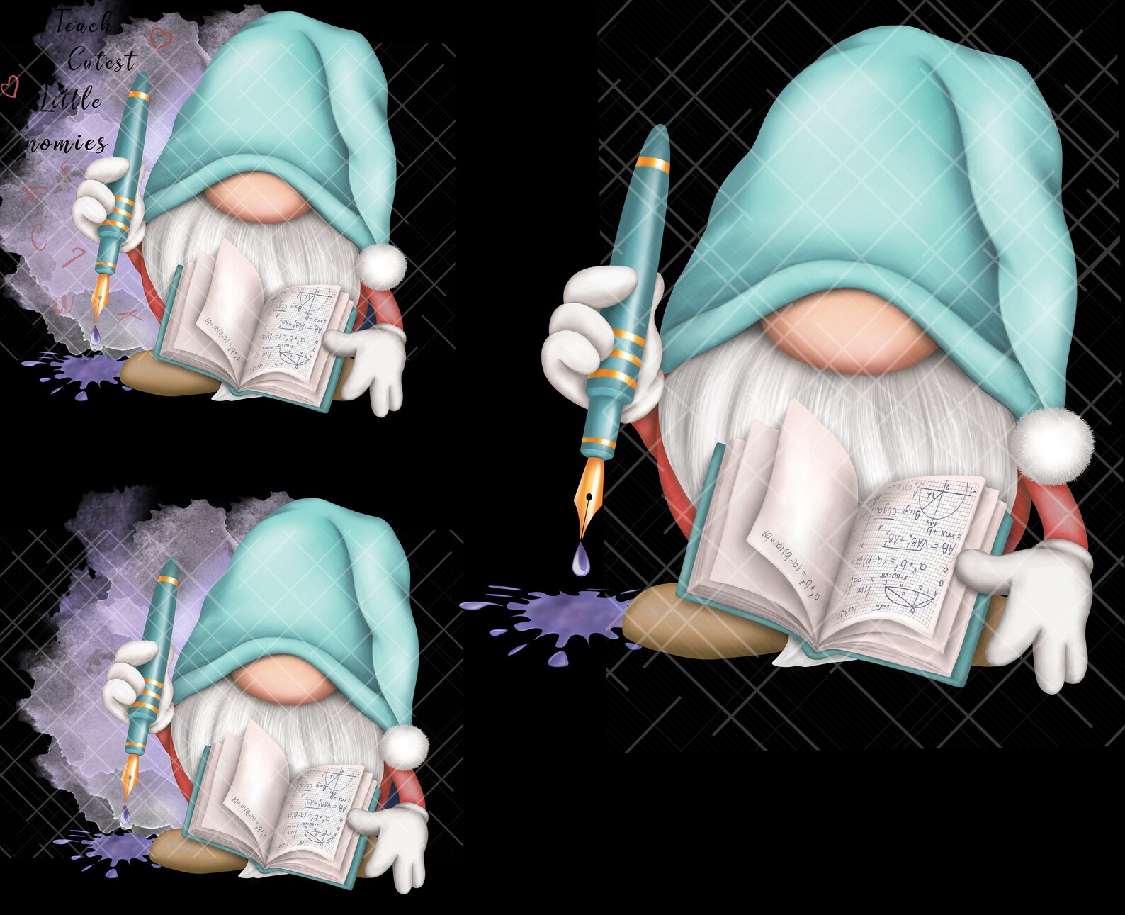 Teacher Gnome PNG Clipart Cute School Gonk Sign Books Mug Waterslide ...