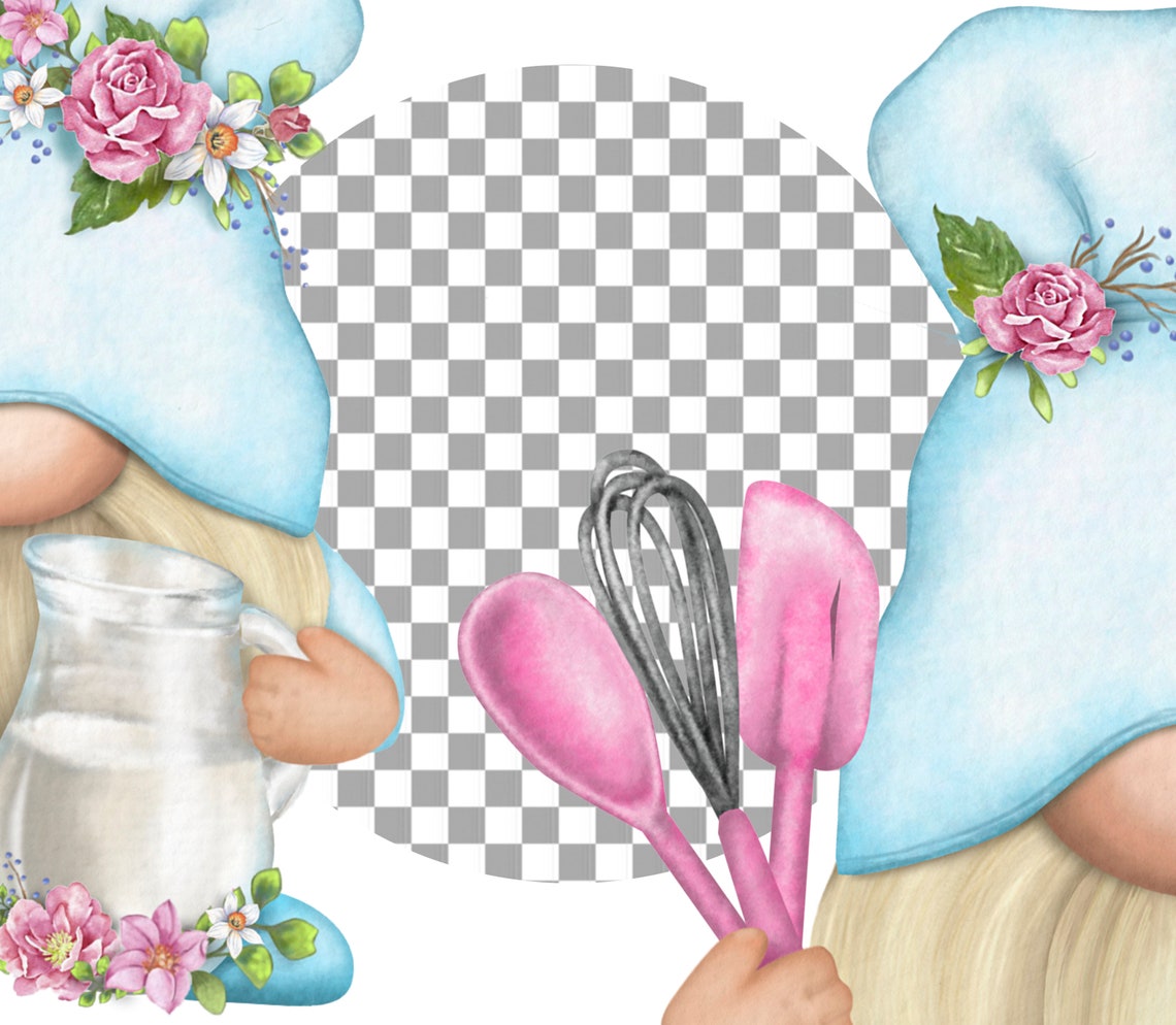 Baking With My Gnomies Gnome PNG Cute Gonk Clipart Bake Apron - Etsy