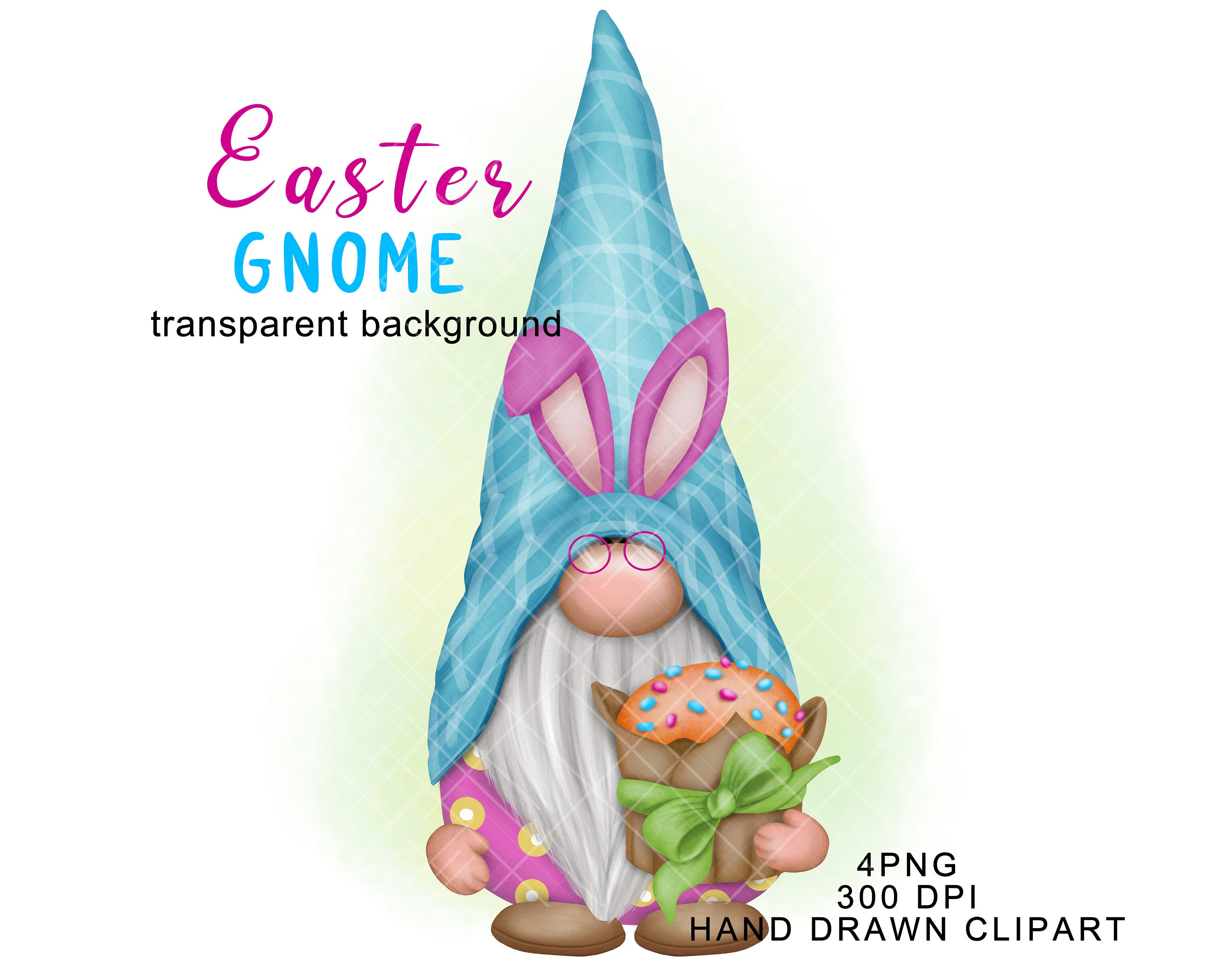Easter Blue Gnome PNG Clipart Spring Cute Gonk Decal Tumbler - Etsy