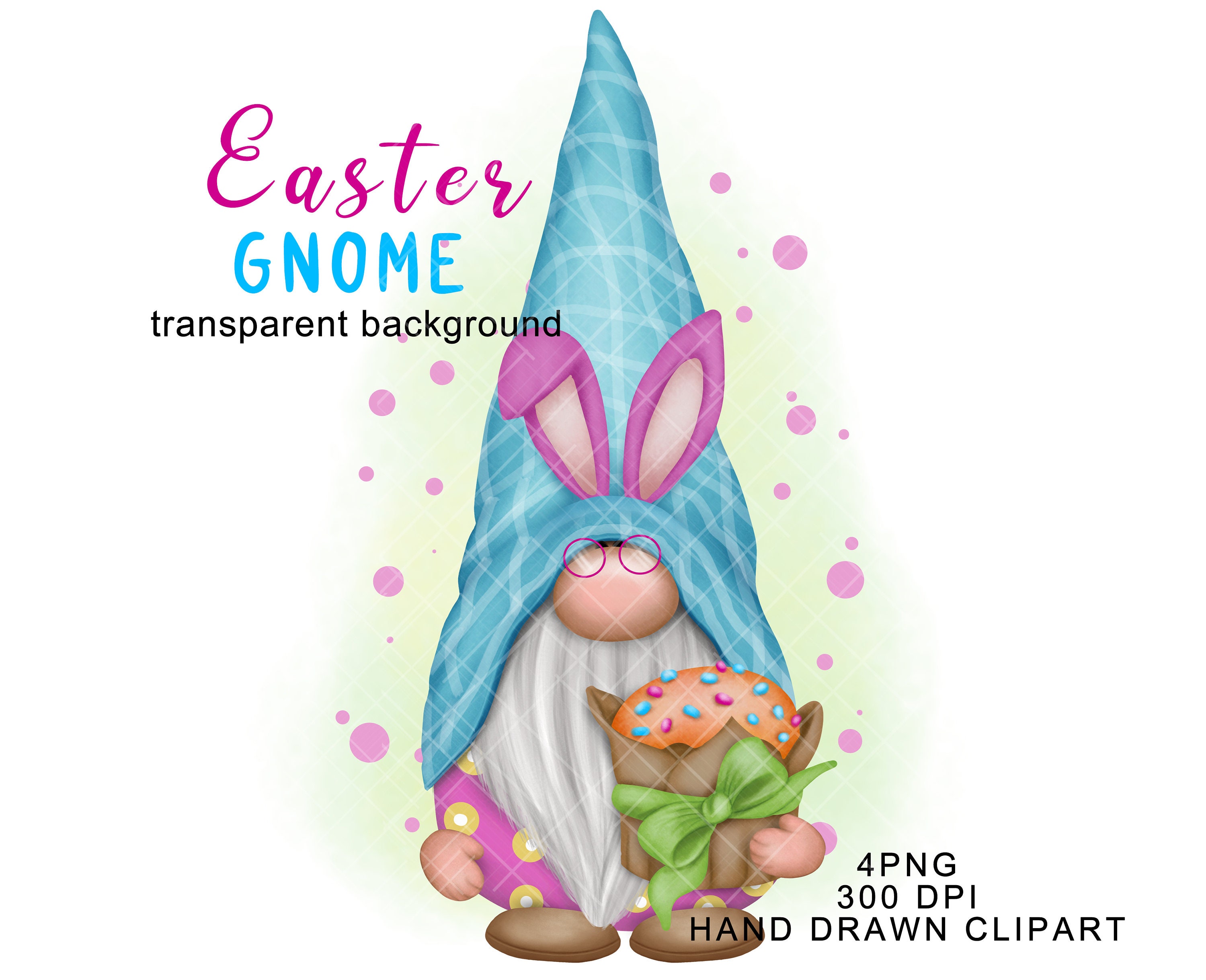 Easter Blue Gnome PNG Clipart Spring Cute Gonk Decal Tumbler - Etsy