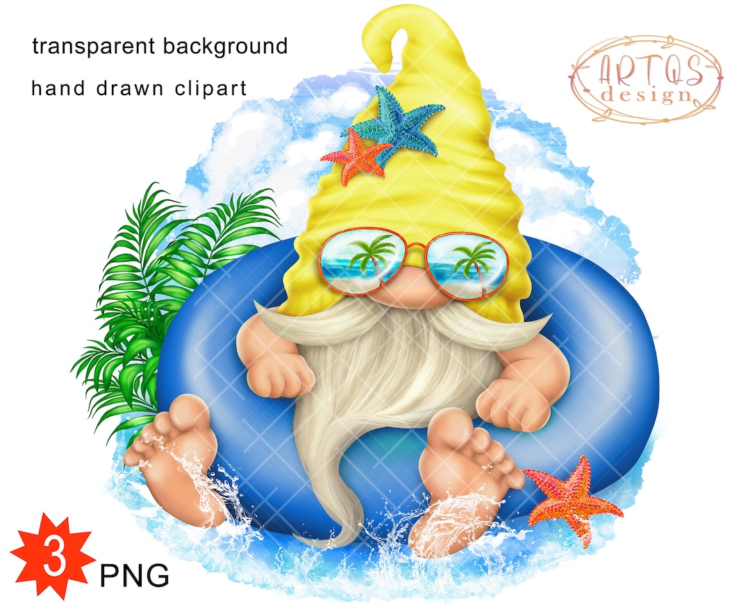 Beach Gnome PNG Clipart Tropical Cute Gonk Summer Sea Decal Tropics ...