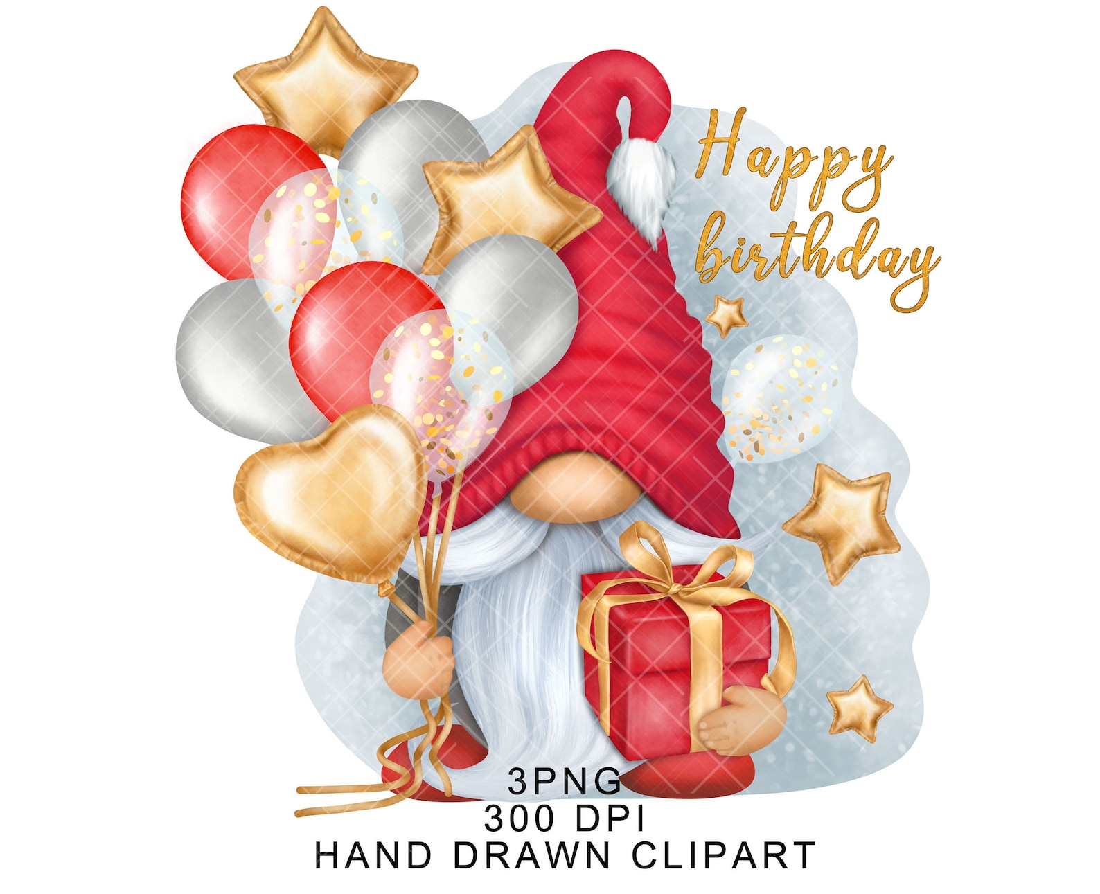 Birthday Gnome PNG Clipart Cute Gonk Image Happy Mothers Day - Etsy