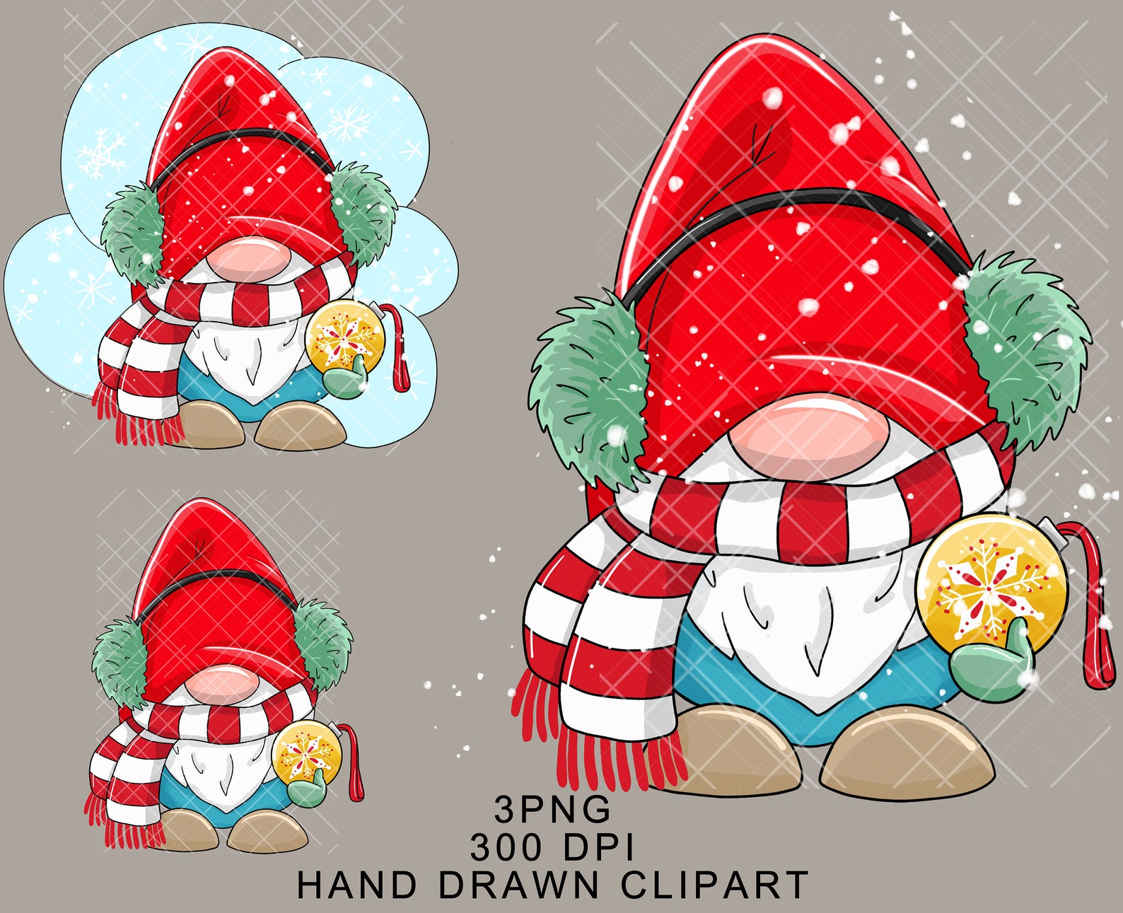 Winter Gnome PNG Clipart Digital File for Sublimation - Etsy