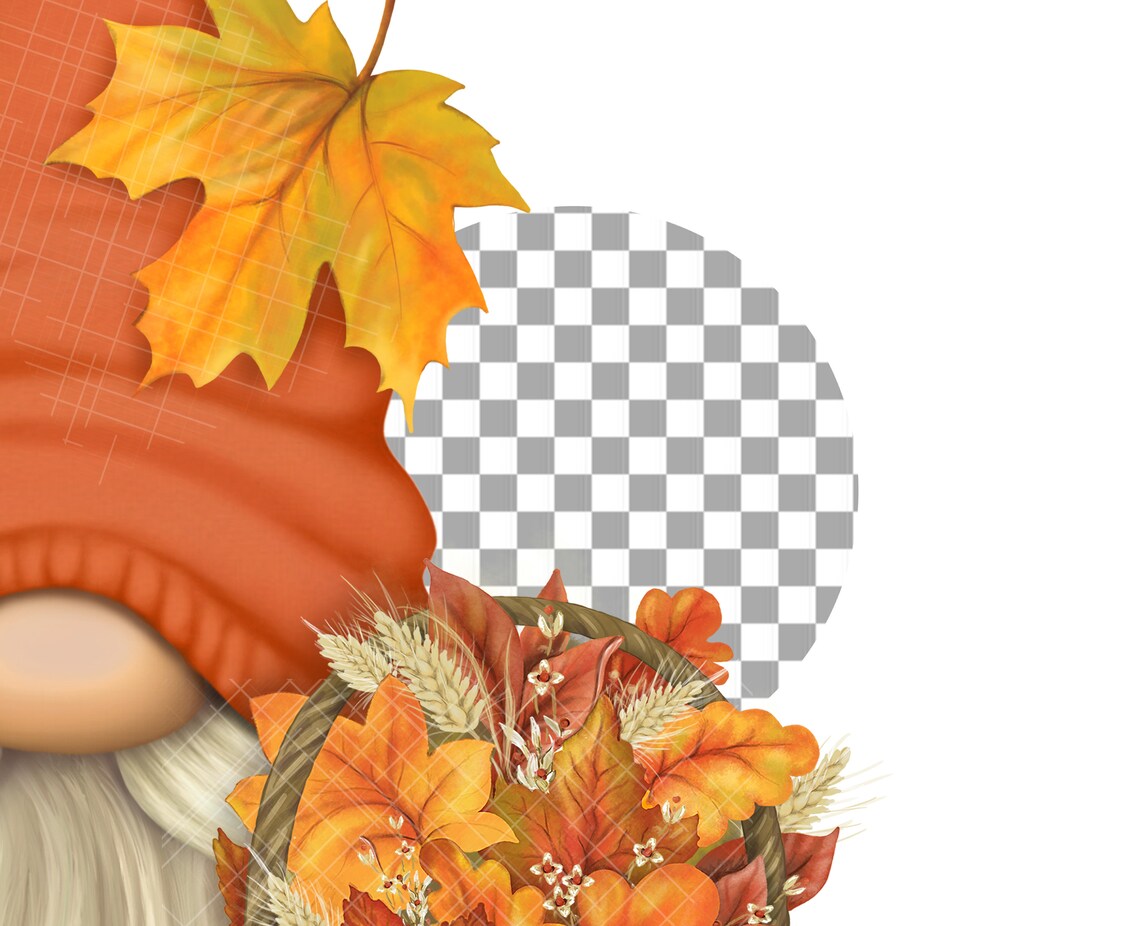 Fall Gnome PNG Clipart Cute Autumn Pumpkin Thanksgiving - Etsy