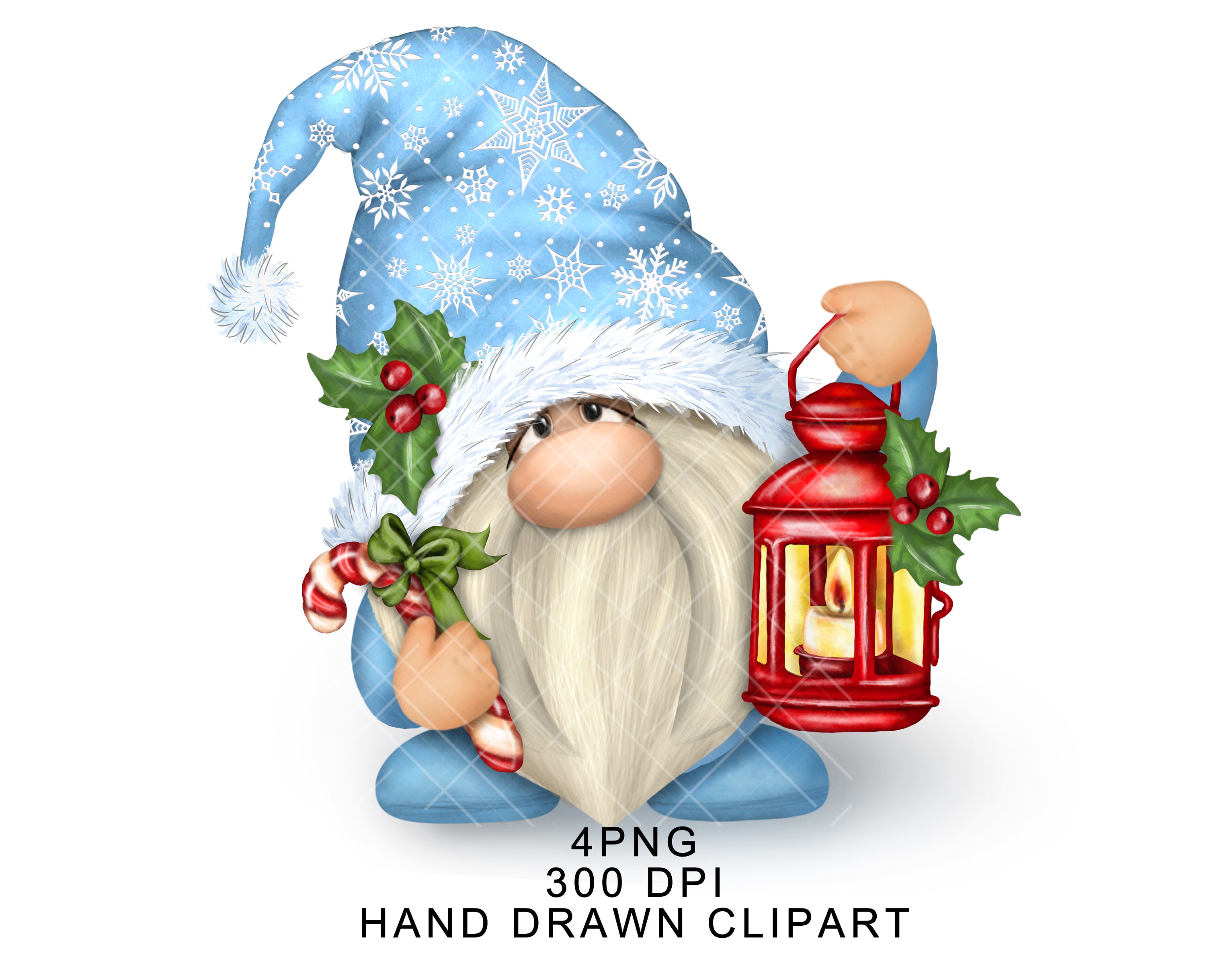 Cozy Winter Gnome Skates PNG Clipart Digital Cute Gonk - Etsy