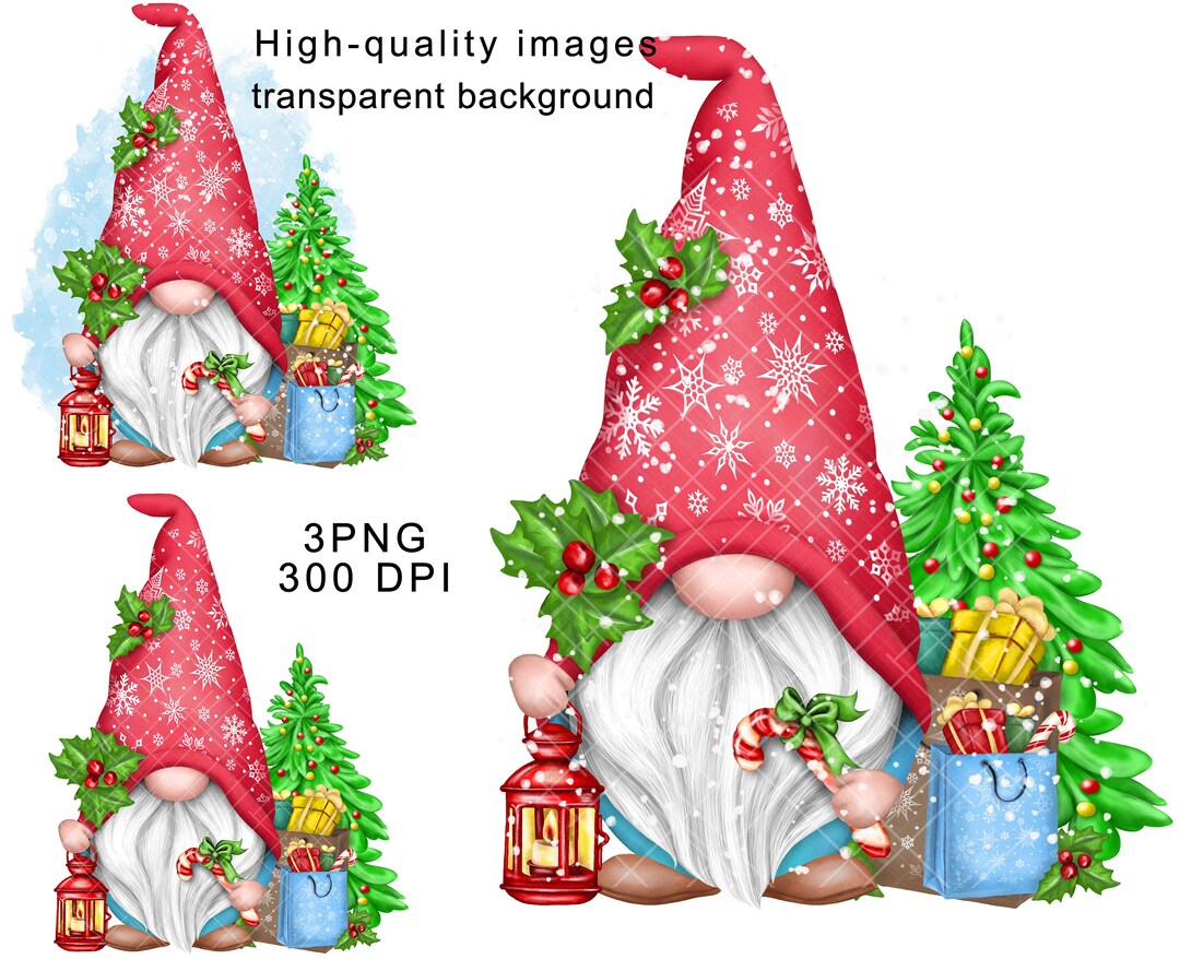 Christmas Gnome PNG Clipart Graphics Designs Gonk Digital Sublimation ...