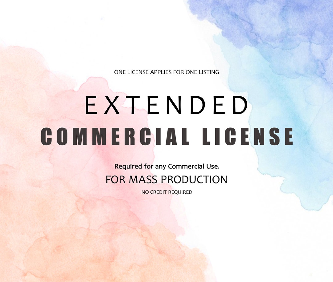 EXTENDED Commercial License. One License Applies for One Listing. for ...
