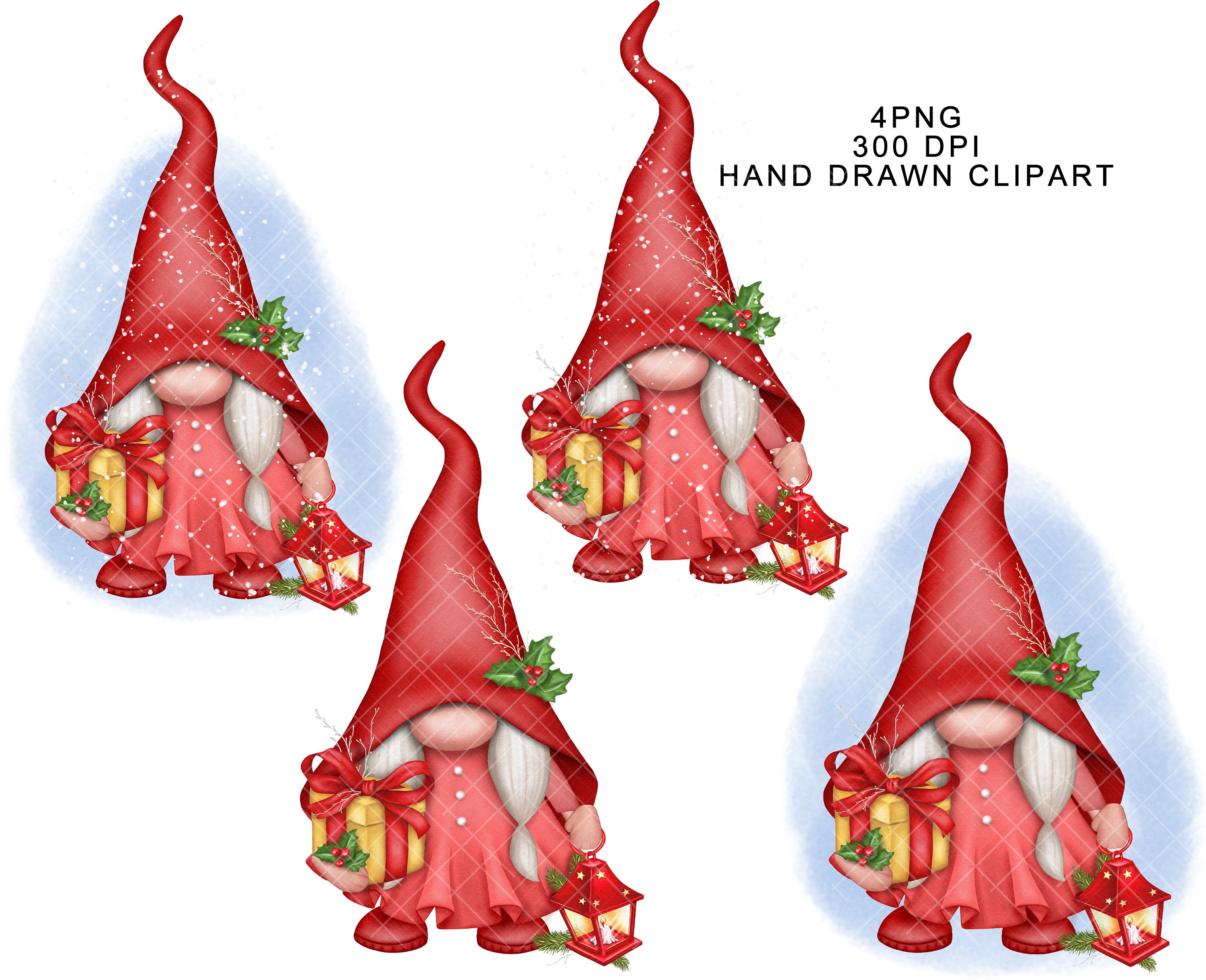 Christmas Gnome PNG Winter Clipart Digital Cute Gonk Christmas Girl ...