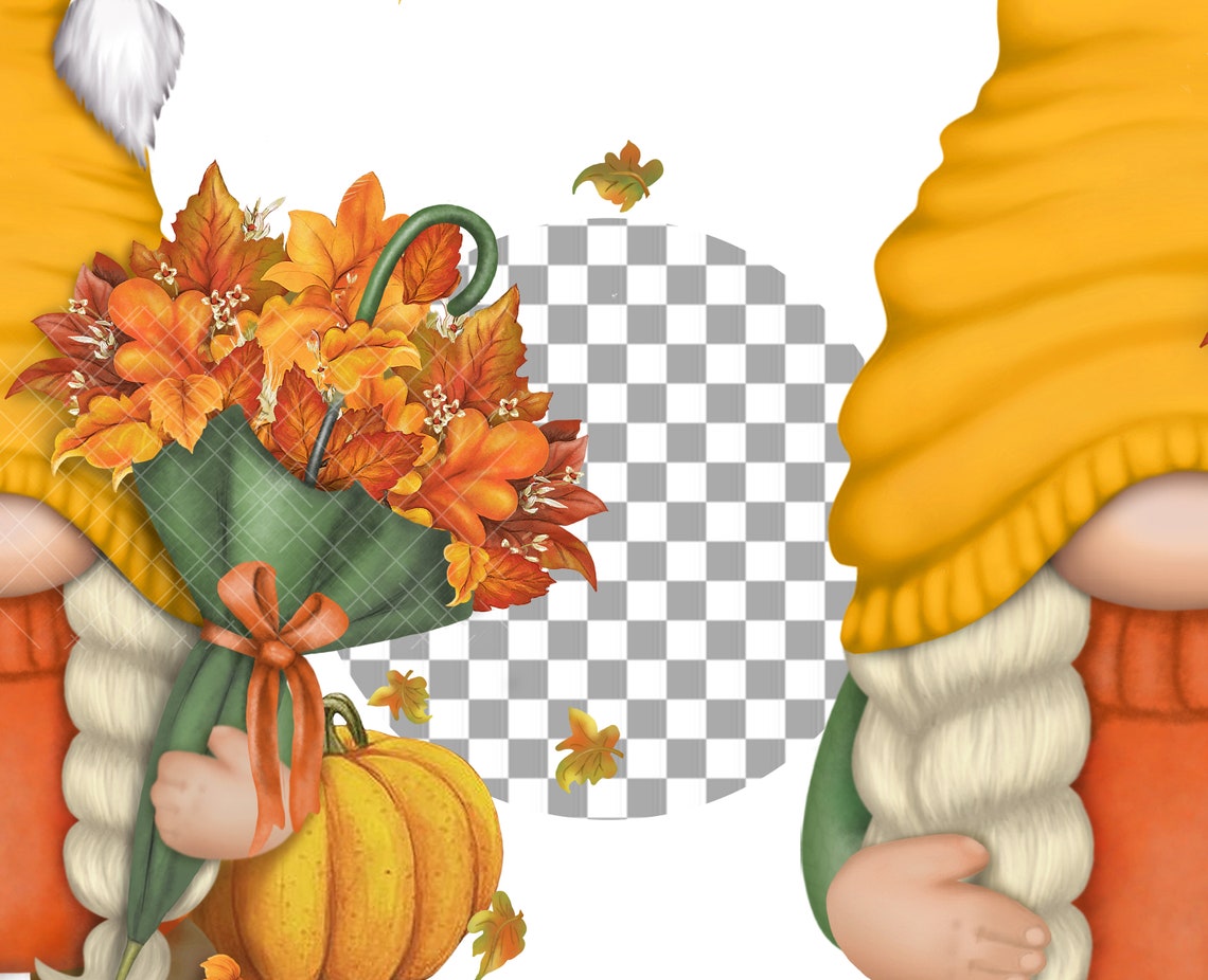 I Love Fall Gnome PNG Clipart Cute Autumn Pumpkin Thanksgiving - Etsy