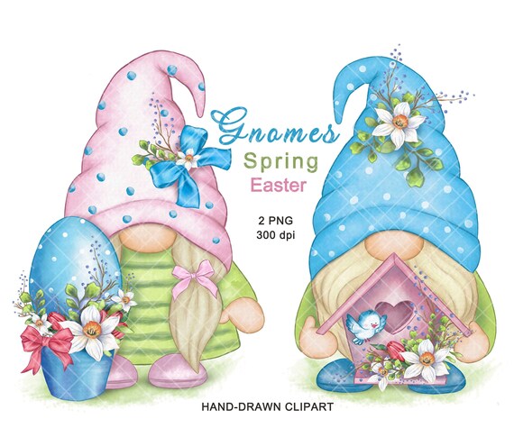 Spring Gnome PNG Easter Clipart Cute Gonk Decal Tumbler | Etsy