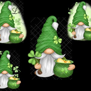 St Patricks Day Gnome PNG Clipart Shamrock Horseshoe Watercolor Hand ...