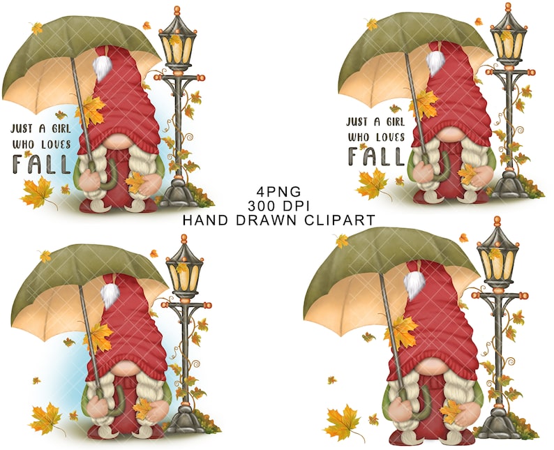 Just a Girl Who Loves Fall Gnome PNG Clipart Cute Autumn - Etsy