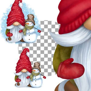 Christmas Gnome PNG Clipart Snowman Digital Cute Gonk Hello Winter ...
