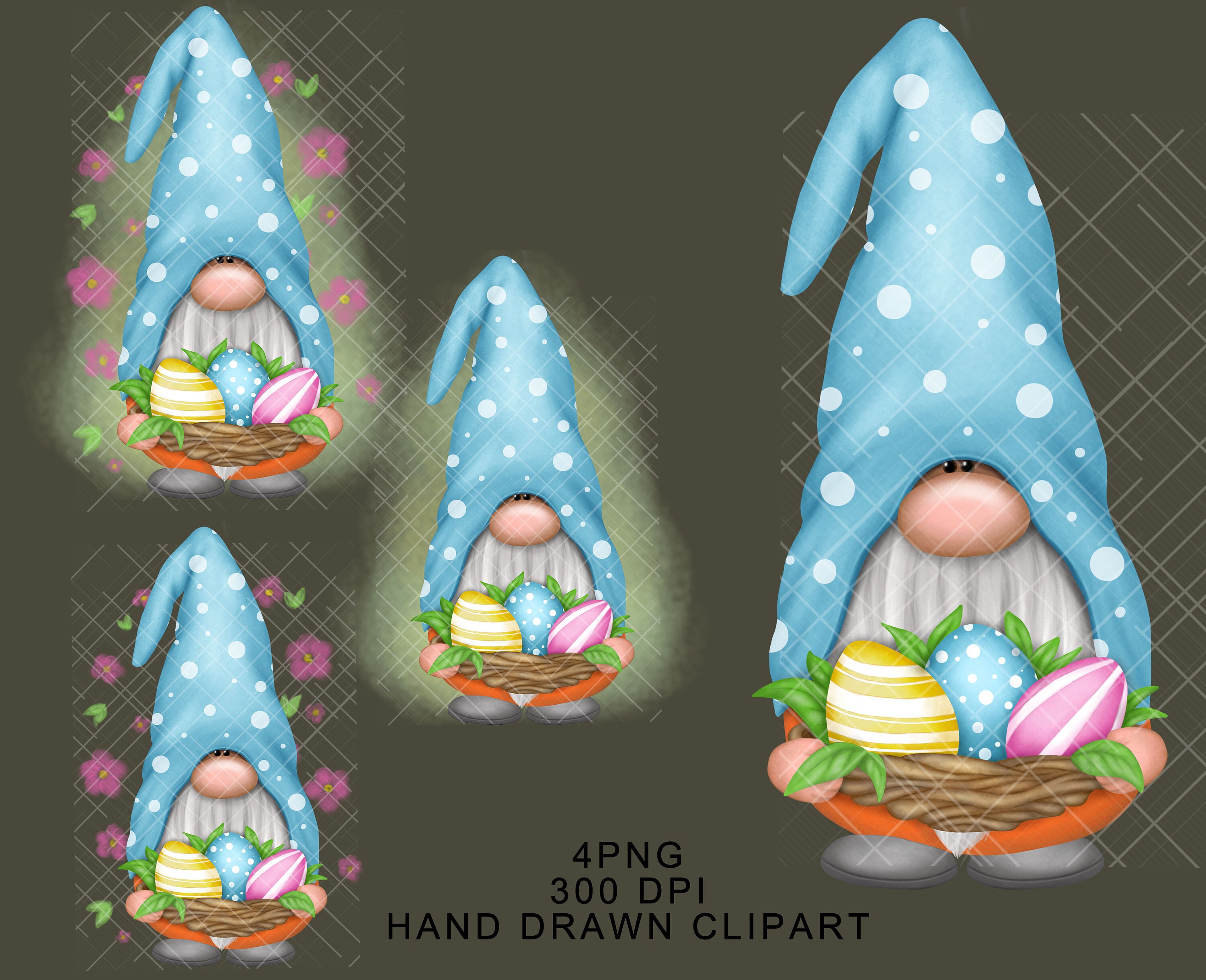 Easter Gnome PNG Clipart Cute Gonk Spring Decal Tumbler - Etsy