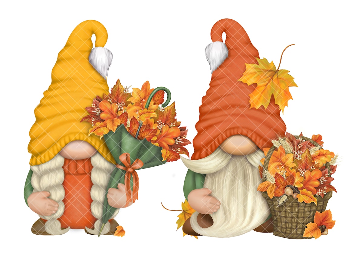 Fall Gnomes PNG Clipart Autumn Gonk Cute Waterslide Turkey - Etsy