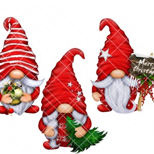 Christmas Gonk PNG Gnomes Digital Cute Gnome Red Watercolor Clipart ...