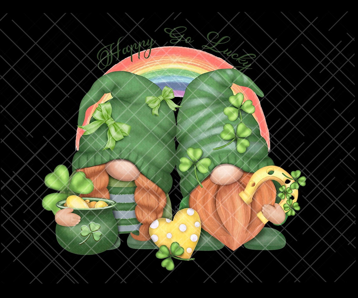 St Patricks Day Gnomes PNG Clipart Shamrock Horseshoe - Etsy