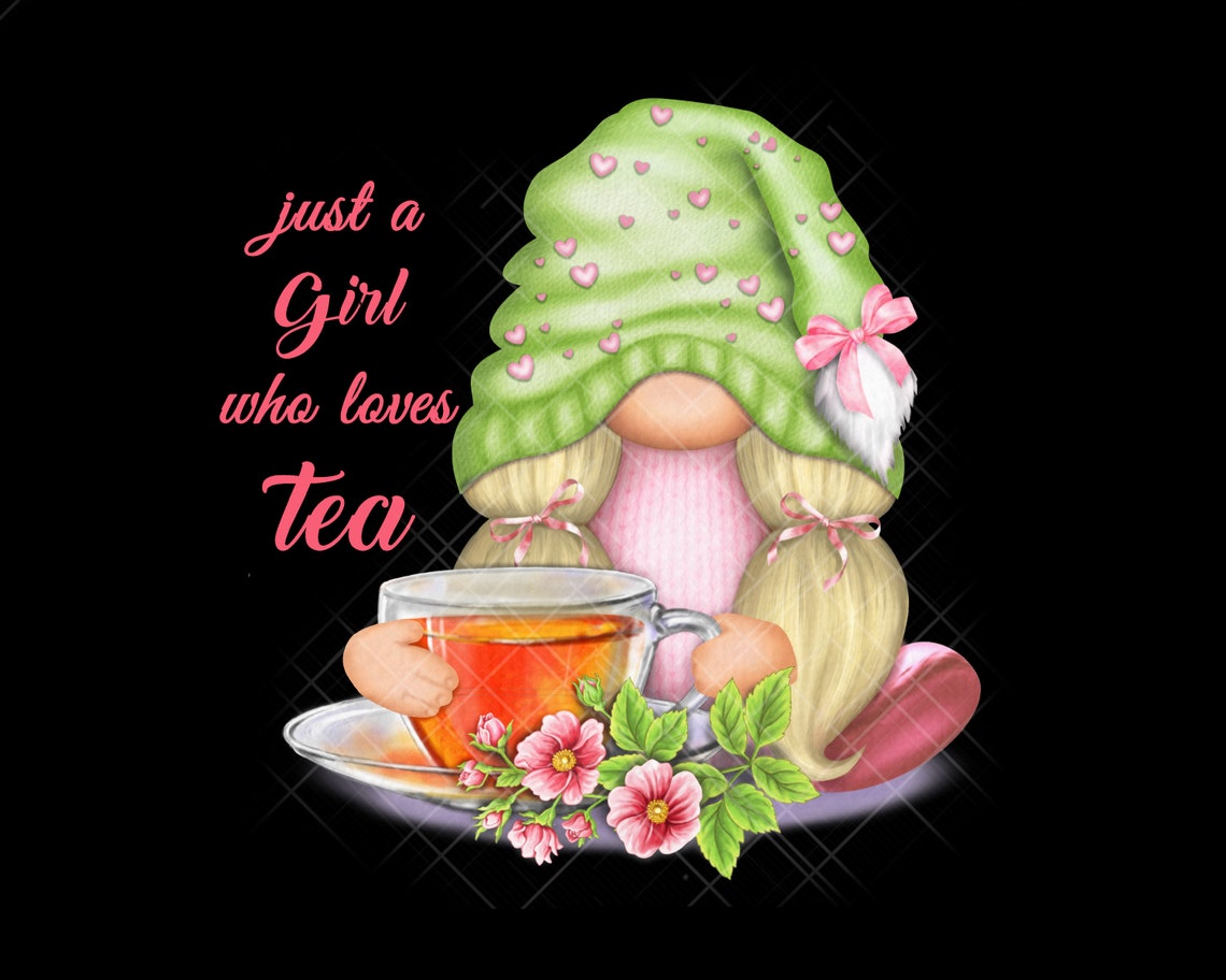 Watercolor Gnome PNG Clipart Tea Lovers Gift Ideas Cute Gonk | Etsy
